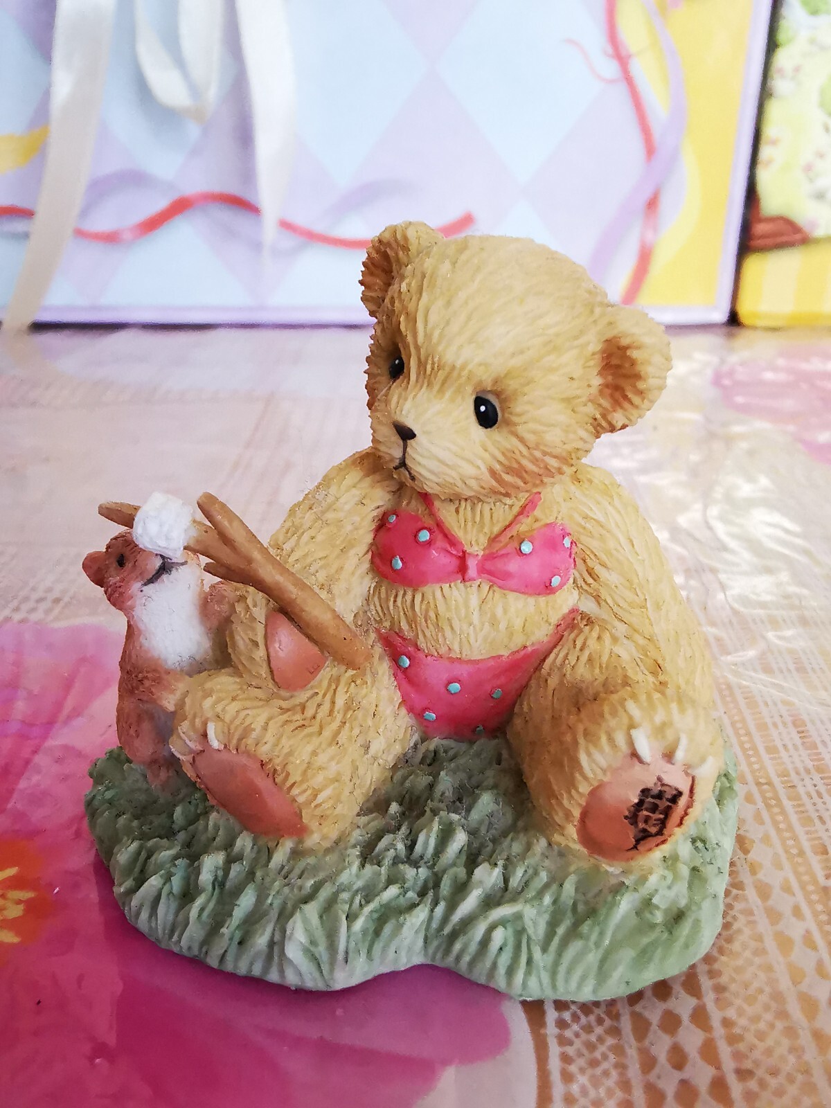 Cherished Teddies 'Evie' 2005 Club Exclusive Miniature Bear 2" Figurine ...