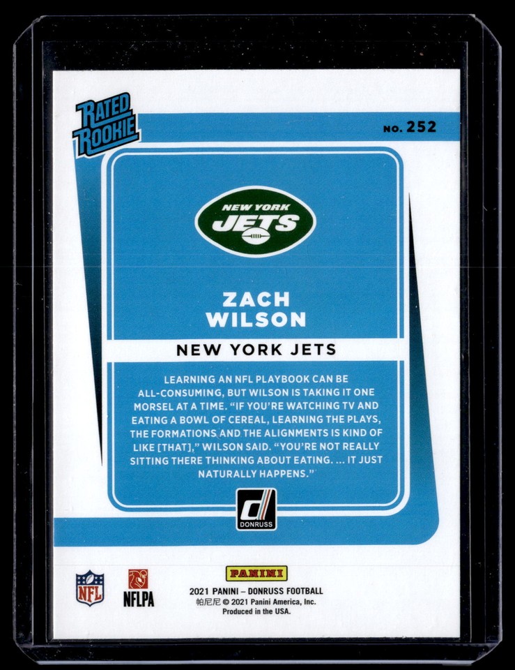 2021 Panini Donruss #252 Zach Wilson Near Mint or Better | eBay