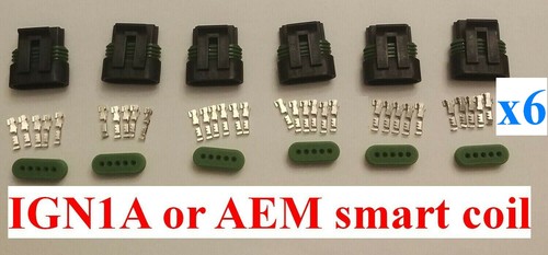 x6 IGN1A 5-Pin Ignition Smart Coil Pack Connector Plug Clip Kit for AEM ...