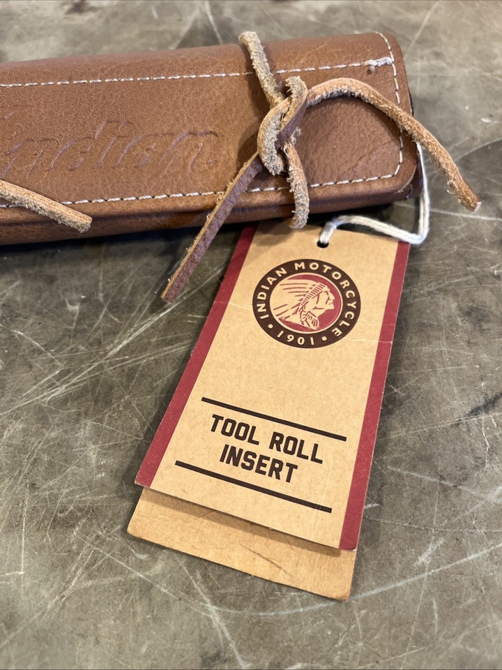 X3 New LEATHER TOOL ROLL INSERT BY INDIAN MOTORCYCLE Desert Tan ...