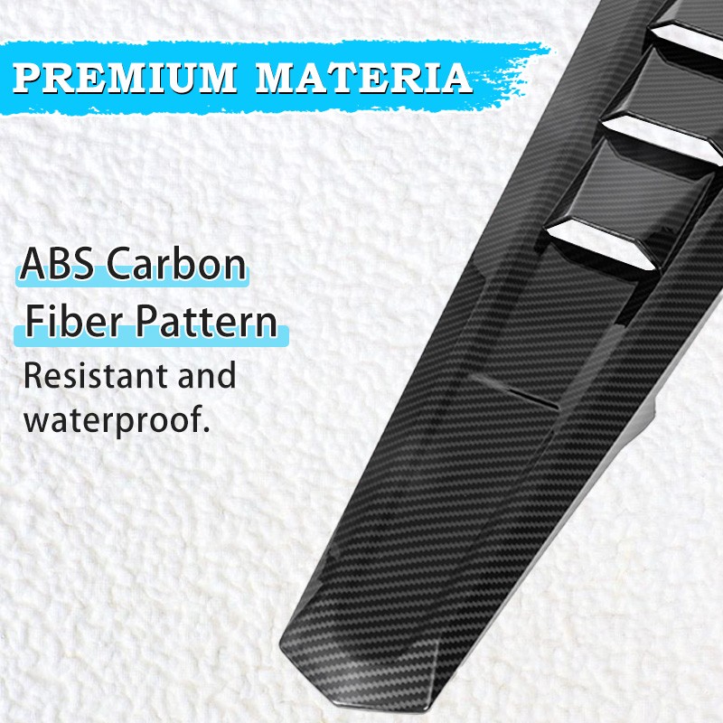 Carbon Fiber Style Split Window Applique Louver Trim for Corvette C8 ...