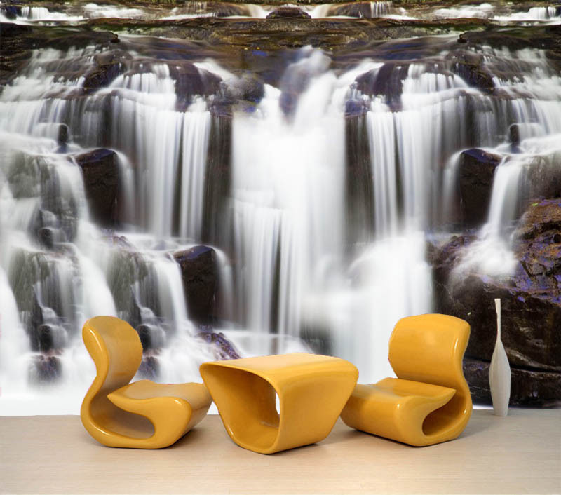Imposing Waterfall 3D Full Wall Mural Photo Wallpaper Printing Home ...