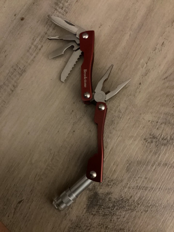 BROOKSTONE POCKET KNIFE MULTI TOOL FLASHLIGHT | eBay