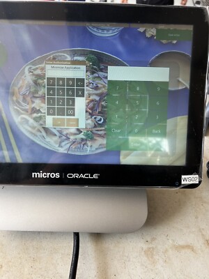 Micros Oracle Workstation 6 WS6 610 POS, Stand, Power Supply, customer ...