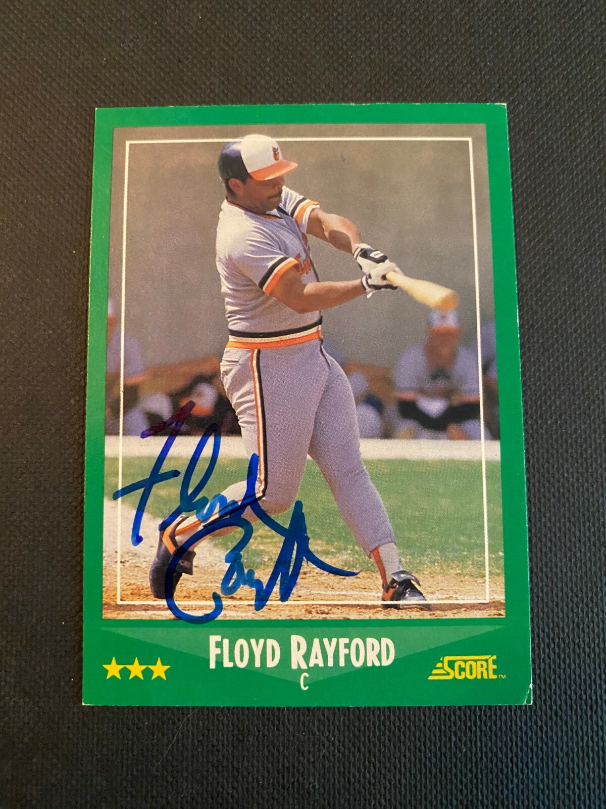 Floyd Rayford Signed 1988 Score Card Auto Baltimore Orioles Autograph ...