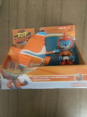 NEW Nick Jr TOP WING Action FIGURE & VEHICLE Racer SWIFT Toy Flash Wing ...