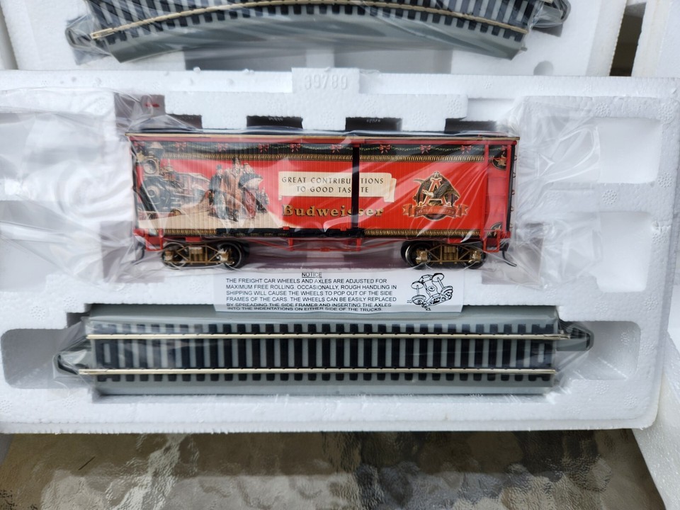 Hawthorne Budweiser Holiday Express Train Set Christmas Train Set Of 9 ...