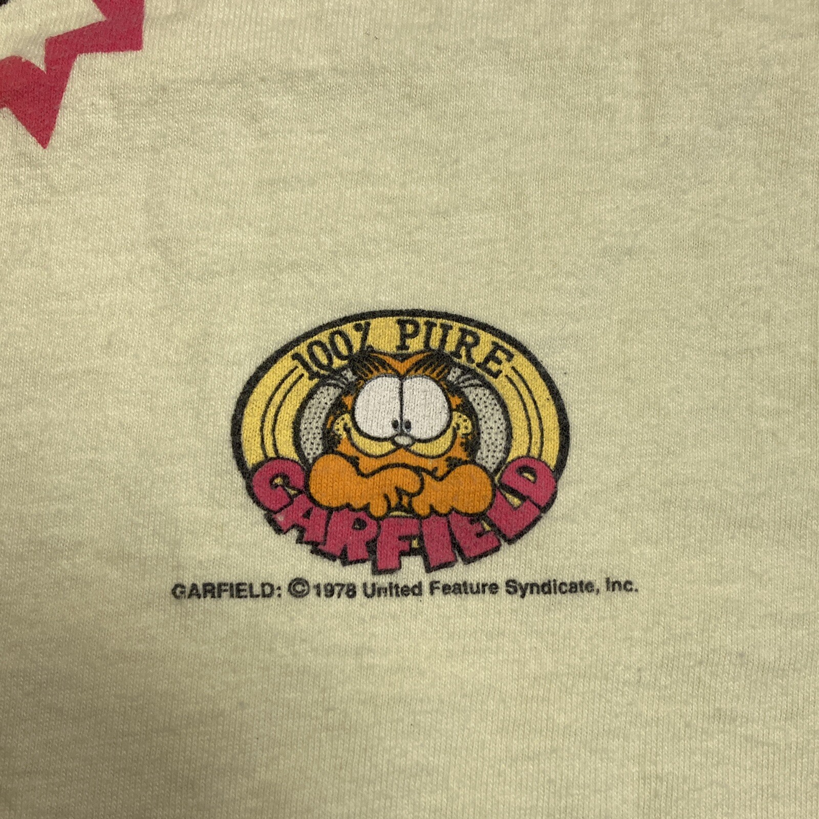 Rare Vintage Garfield World Tour Rock Single Stitch T… - Gem