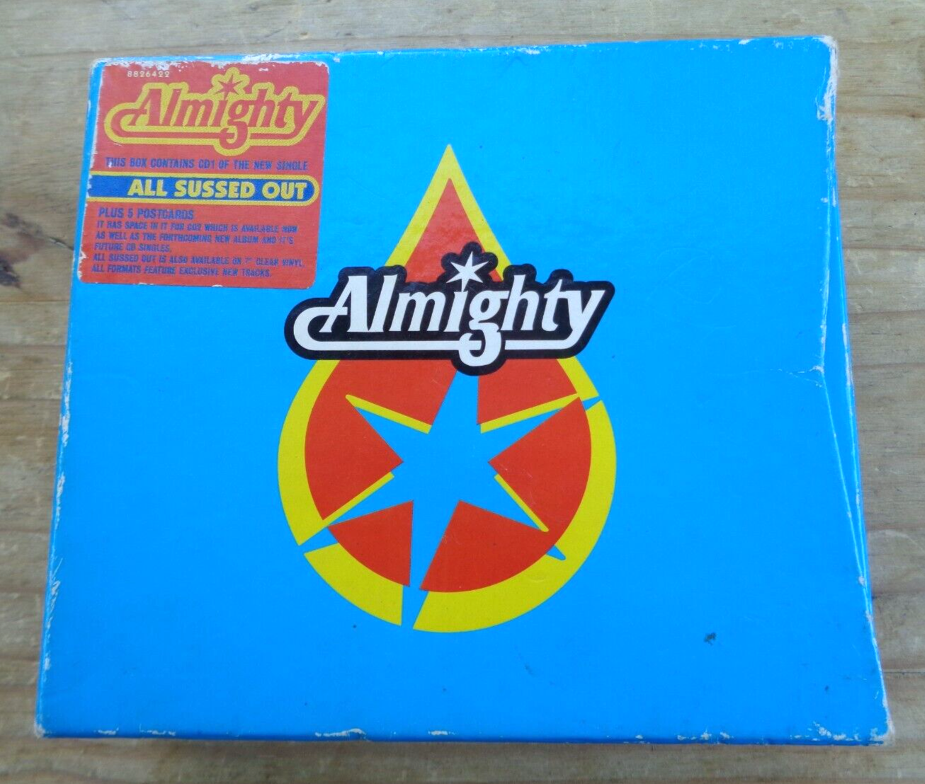 ALMIGHTY "JUST ADD LIFE" FULL CD SINGLE SET + POSTCARDS ALL SUSSED OUT ...