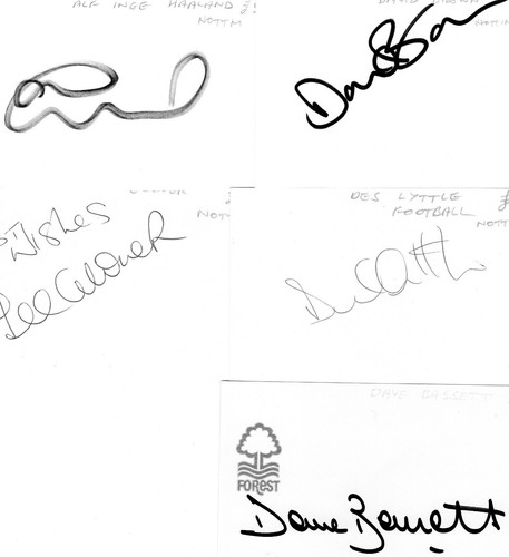 5 x NOTTINGHAM FORREST FC AUTOGRAPHS, FOOTBALL, SPORT | eBay