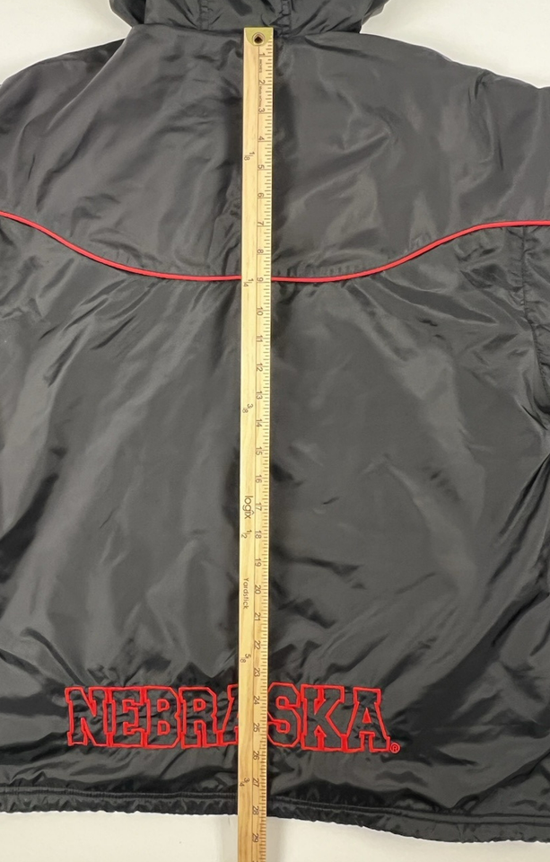 Nebraska Cornhuskers Team Starter Jacket Adult Medium Red Black ...