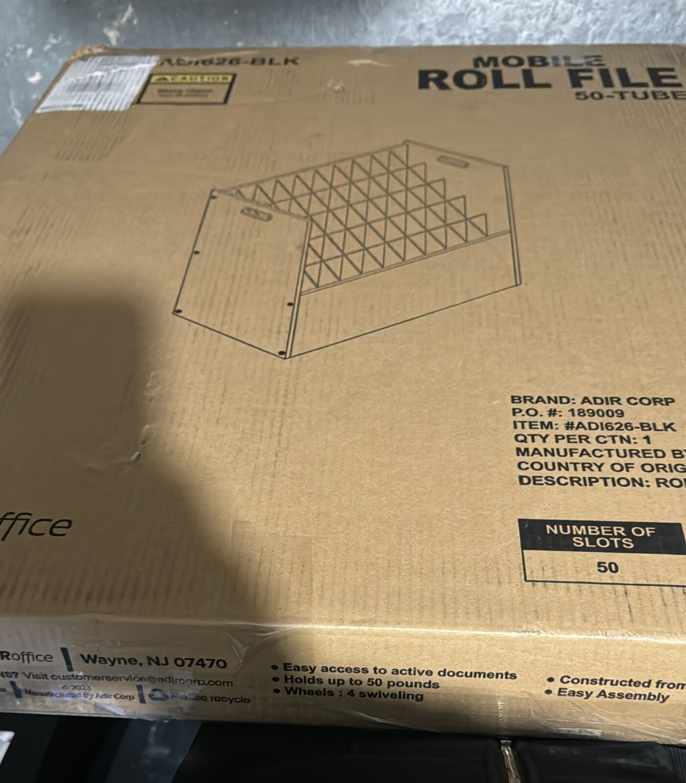 Adir Mobile Blueprint Roll File Holder - Mobile Roll File Organizer ...