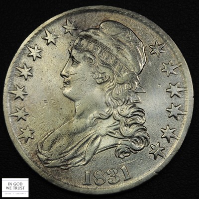 1831 Capped Bust Silver Half Dollar 50C - Whizzed | eBay