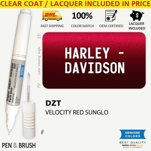 DZT Touch Up Paint for Harley Davidson Red # VELOCITY RED SUNGLO Pen ...
