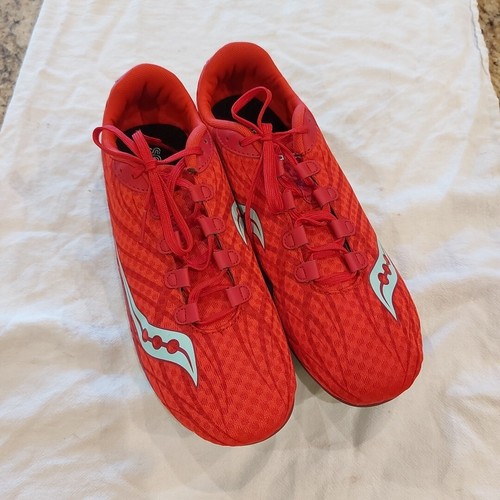 Saucony Racing Women’s VENDETTA Mid Distance Running Spike Shoes Red ...