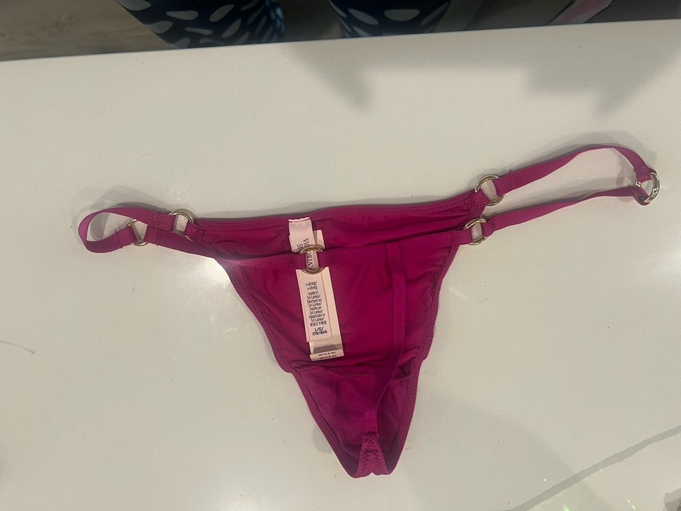 Victoria’s Secret VERY SEXY Ring Hardware Thong Panty Outrageous Pink ...