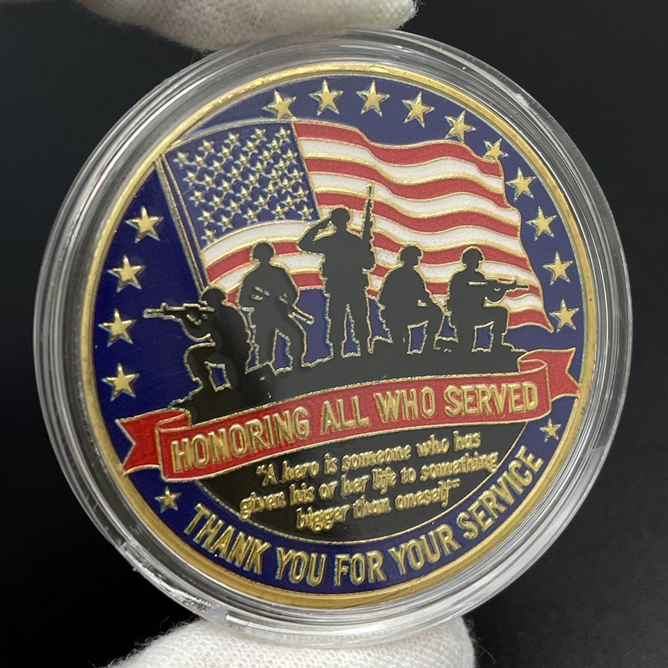Military Challenge Coin for Veterans Honor Pride Medal Memorial Gift ...