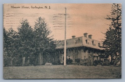 BURLINGTON NJ MASONIC HOME ANTIQUE POSTCARD | eBay