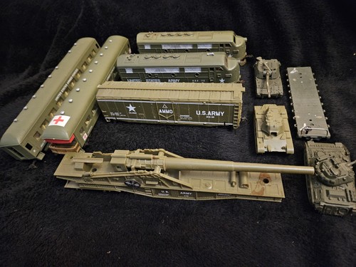HO Scale U.S. Army Military Train Lot – 2 Model Power Running Diesels ...