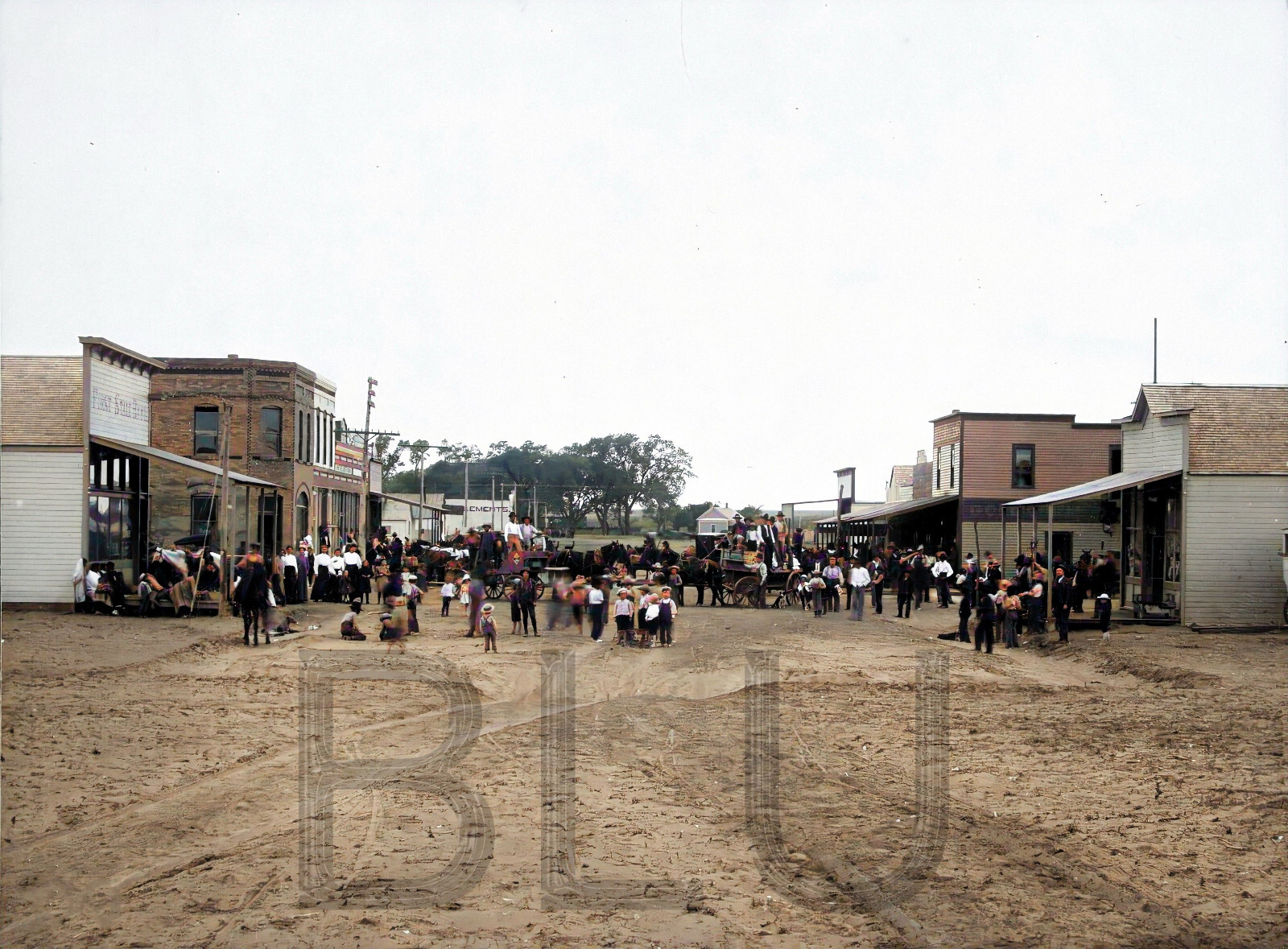 1906 Celebration on Main Street of Canton Oklahoma 14 x 11" Photo Print ...