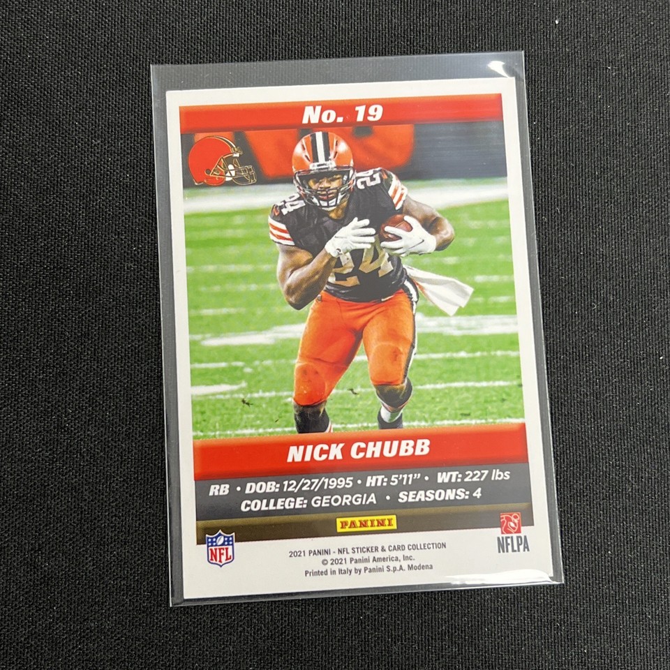 2021 Panini Sticker NFL Nick Chubb Purple /149 Cleveland Browns | eBay