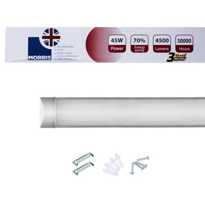 LED Batten Light Slim 5FT 45W Ceiling Fitting Low Profile 6400K 150CM ...
