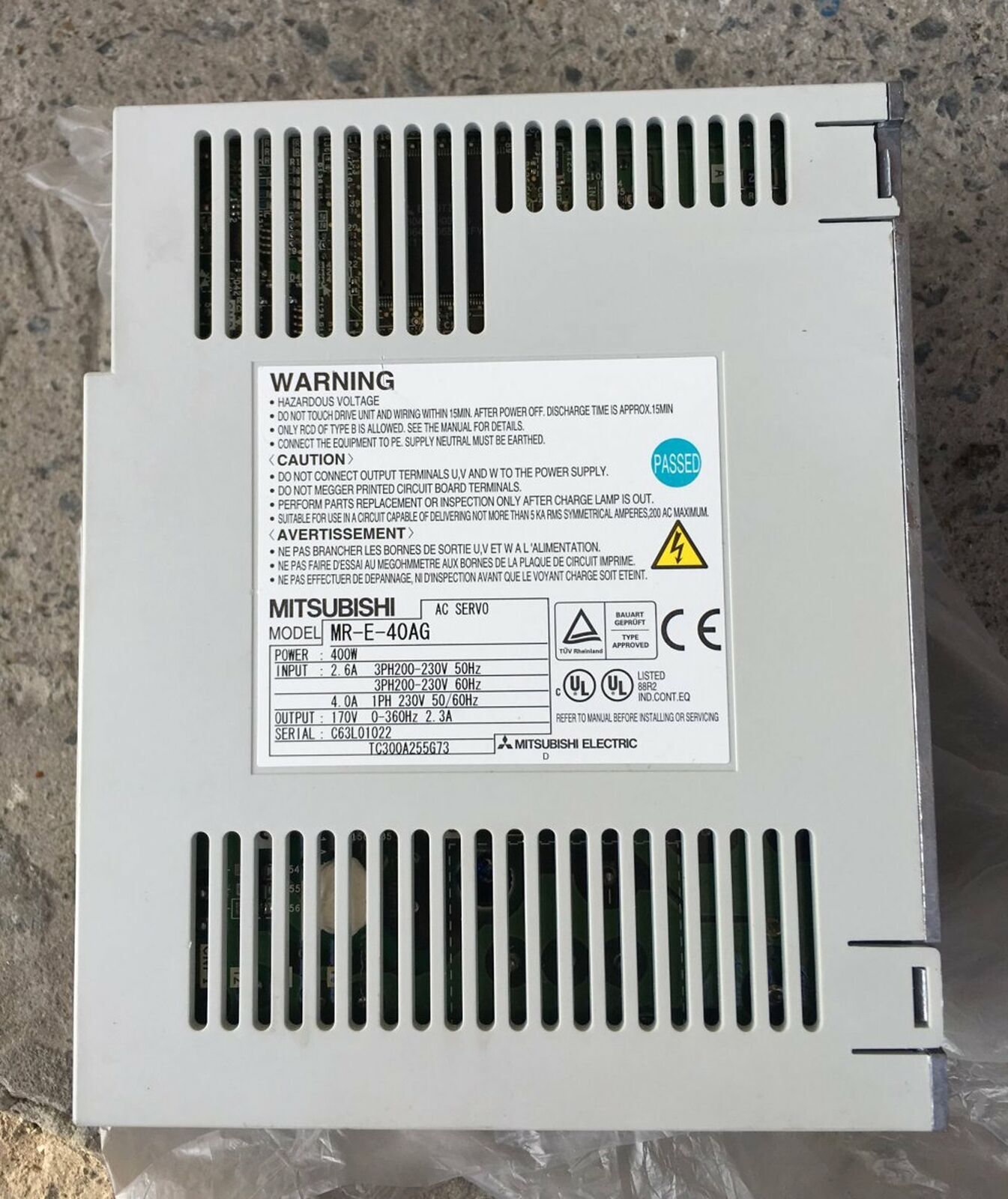 Used MITSUBISHI servo drive MR-E-40AG Free shipping#LJ | eBay