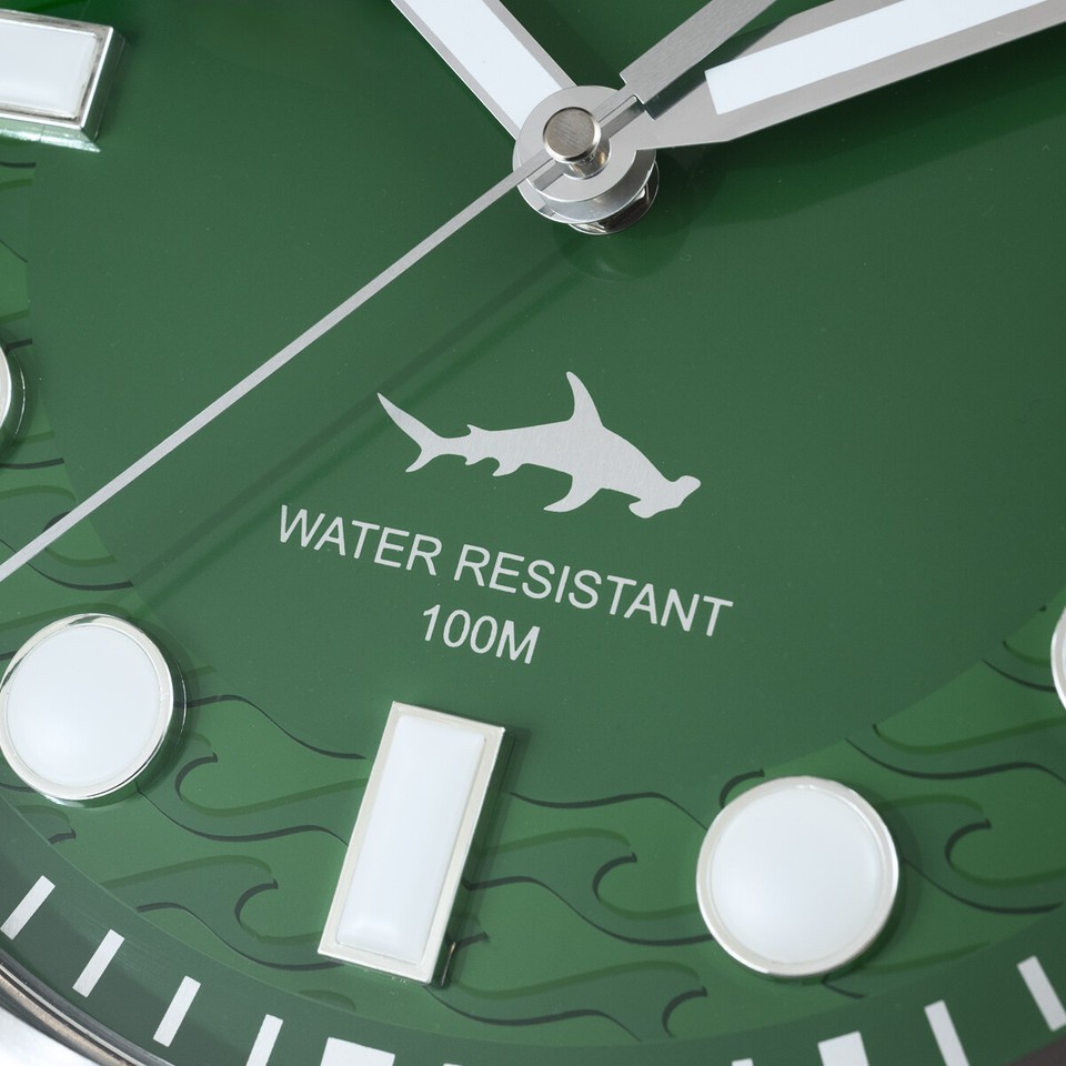 Invicta Pro Diver 37776 355mm Green Dial Stainless Steel Wall Quartz ...