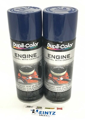 Duplicolor DE1606-2 PACK Engine Enamel Paint w/ Ceramic, FORD DARK BLUE ...