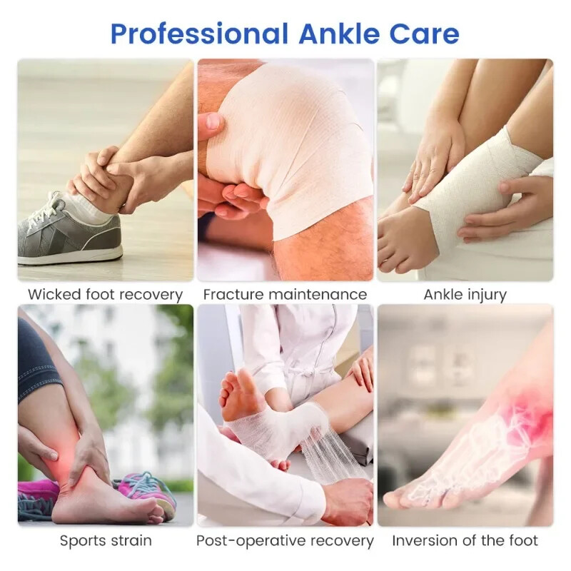 Leg Ankle Knee Brace Protector Joint Pain Relief Adjustable Fixed ...