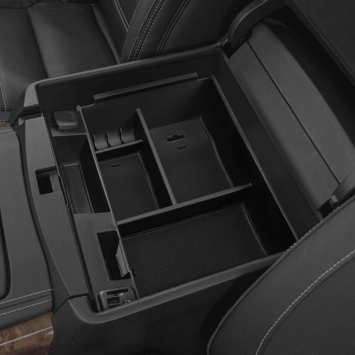 FOR 09-14 FORD F150 REMOVABLE CENTER CONSOLE STORAGE BOX ARMREST ...