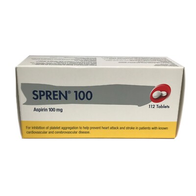LOW DOSE ASPIRIN 100 MG 112 TABLETS Best Value same as Spren | eBay ...