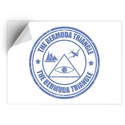 1 x Vinyl Sticker A4 - Bermuda Triangle Travel #9272 | eBay
