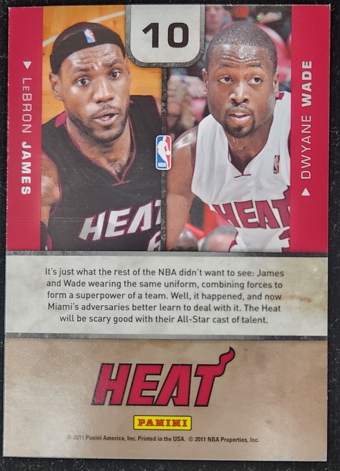 2010-11 Playoff Contenders Patches One-Two Punch #10 LeBron James ...