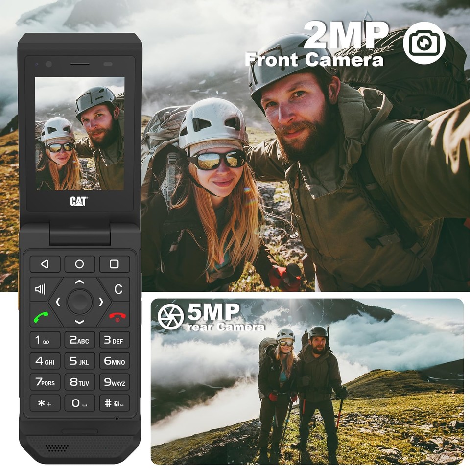 CAT S22 Rugged Flip Phone (16GB) 2.8" Touchscreen Smart Cell Phone ...