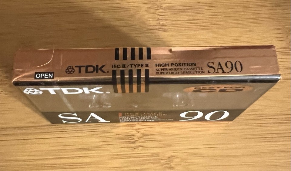 TDK SA90 High Bias Type II Cassette Tape New Factory Sealed -Vintage ...