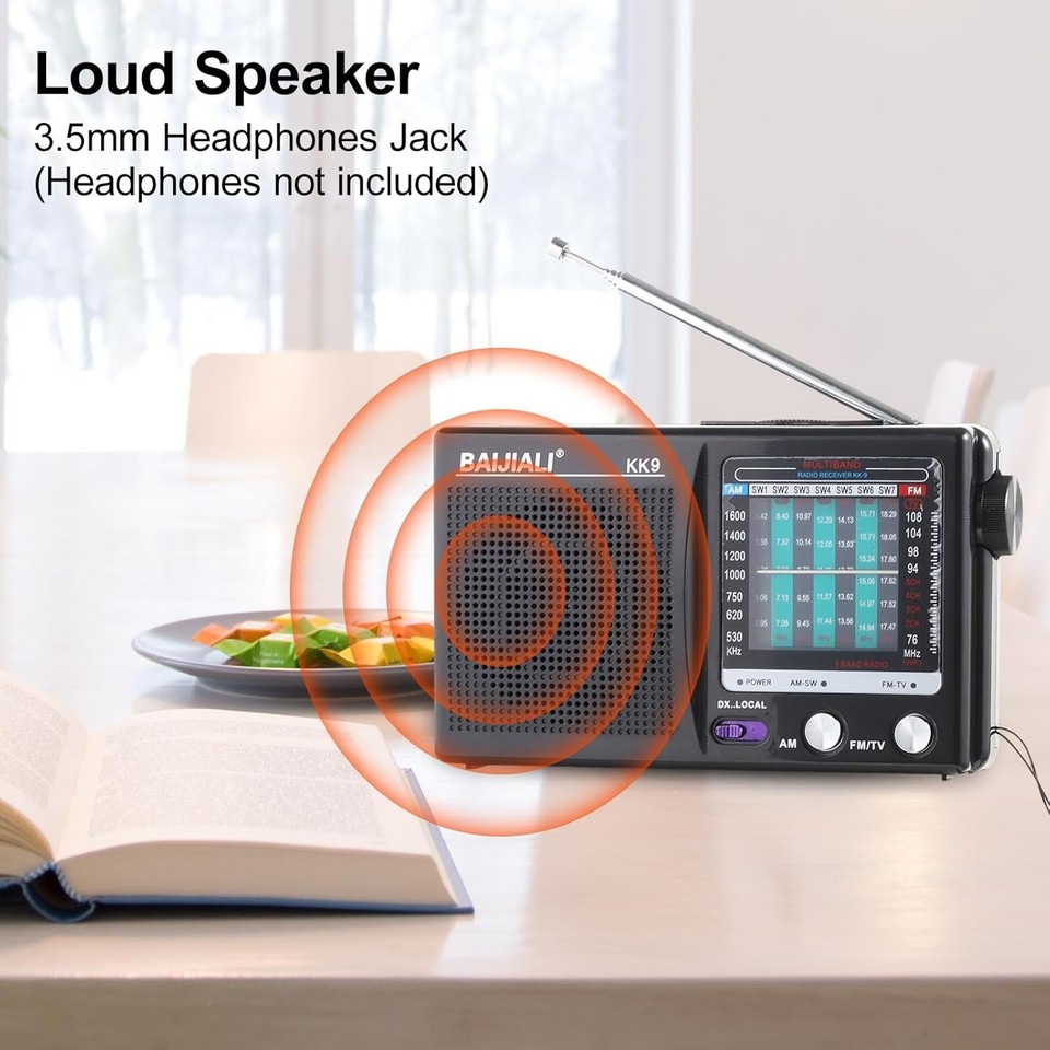 Portable Radio AM FM Transistor Radio Plug In Wall OR Battery Operated ...
