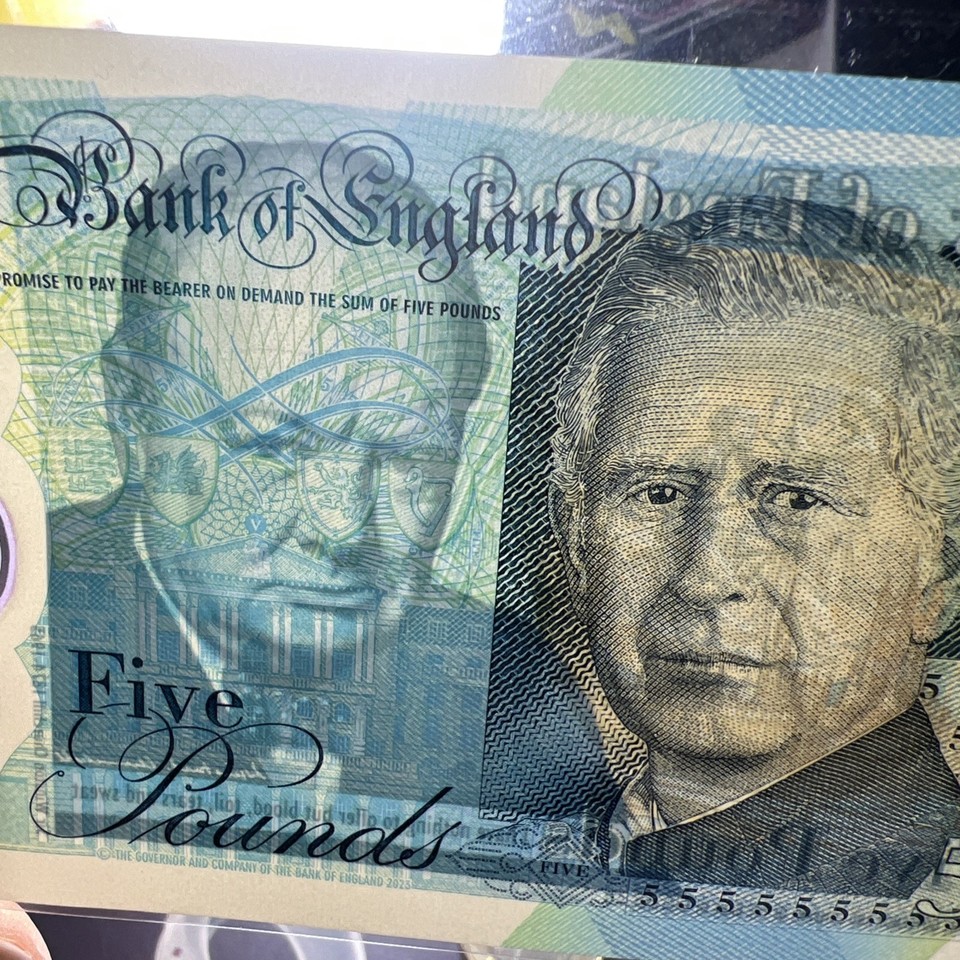 King Charles 2024 Bank of England £5 Banknote, Polymer, Uncirculated CA ...