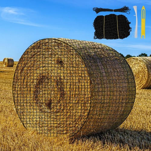 5x5 Ft Round Bale Hay Net for Horses & Goats, 1.5" Hloes Slow Feeder Hay Nets... | eBay