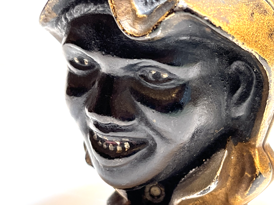 ANTIQUE CAST IRON STILL BANK TWO FACED BOY A.C. WILLIAMS -GOOD PAINT | eBay