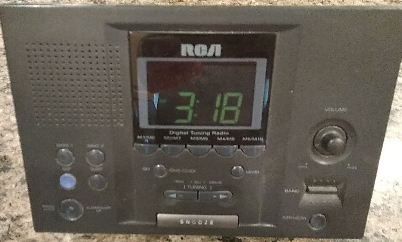 RCA Model RP3721A AM/FM Dual Alarm Clock Radio Station Presets Used ...
