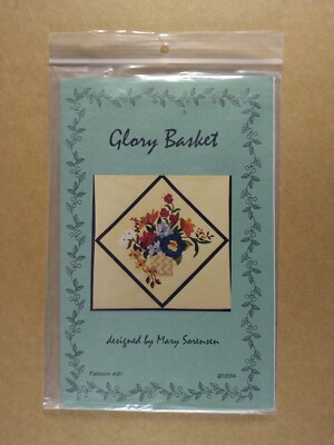 Glory Basket Applique Quilt Pattern 61 Mary Sorensen 37x37 | eBay