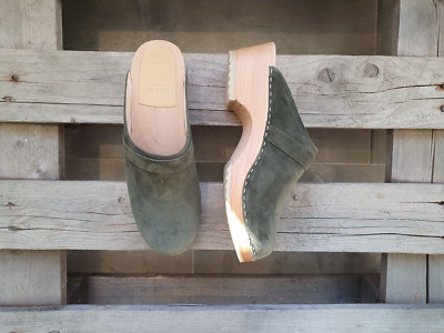 Swedish Clogs Maguba Berkeley Green Suede Size US Mens 6 / EU 39 | eBay