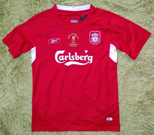 Liverpool Gerrard #8 2004/05 UCL Final Home Soccer Football Jersey ...