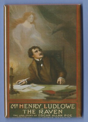 EDGAR ALLAN POE'S THE RAVEN *2X3 FRIDGE MAGNET* THEATER POSTER HENRY ...