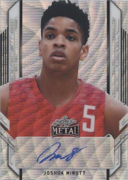 2021-22 Leaf Metal - Portrait Autographs Joshua Minott #PA-JM2 Silver ...