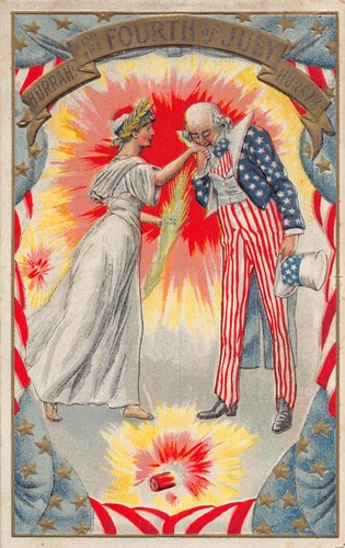 J78/ Uncle Sam Patriotic Postcard c1910 Lady Liberty July 4th 460 | eBay