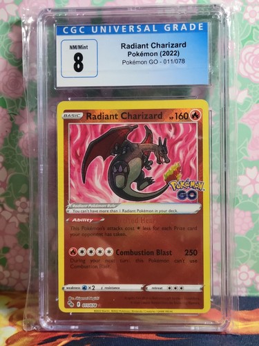 POKEMON GO RADIANT CHARIZARD ERROR CARD OFF CENTER CGC 8 | eBay