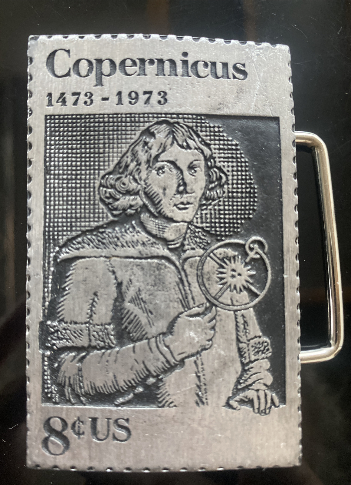 Copurnicus 1473-1973 8 Cent Postage Stamp Belt Buckle… - Gem