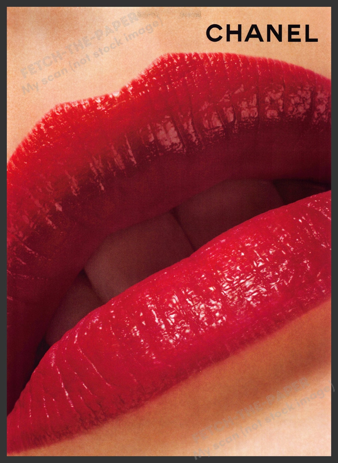 Chanel Red Lips 2010s Print Advertisement 2012 Closeup | eBay